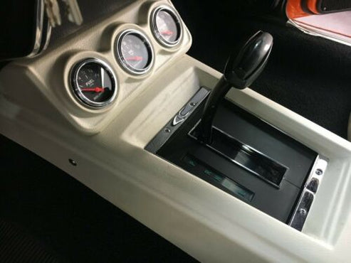 Camaro center console with gauge pod and cupholders, restomod, fits ye ...