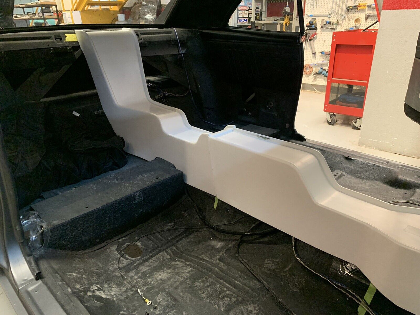 Chevelle / GTO split rear seat center console, restomod, cupholders, d ...